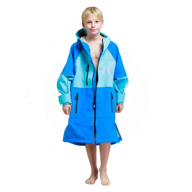 Kids Pool Swimming Robe | Cobalt Blue Unisex Soft Shell Robe – Swimcore