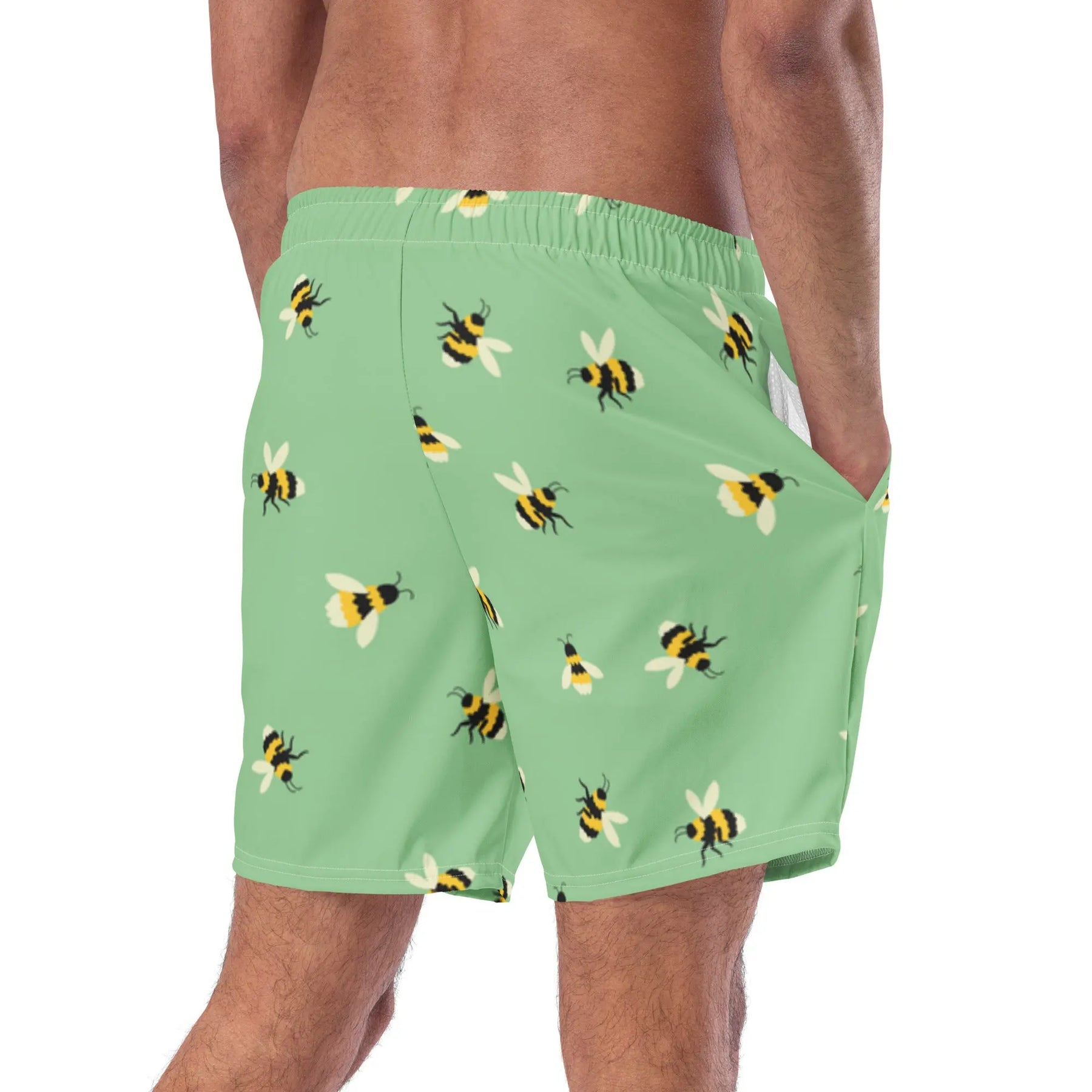 Men Swimming Shorts Design | Bees Prints Design Swimsuit – Swimcore
